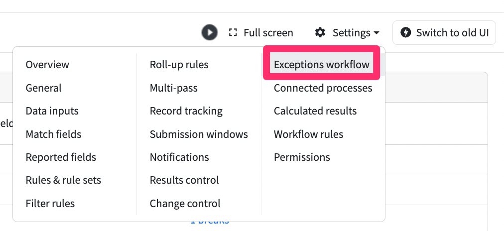 Configuring exceptions workflow – Duco