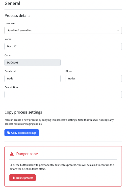 Reviewing the general settings – Duco