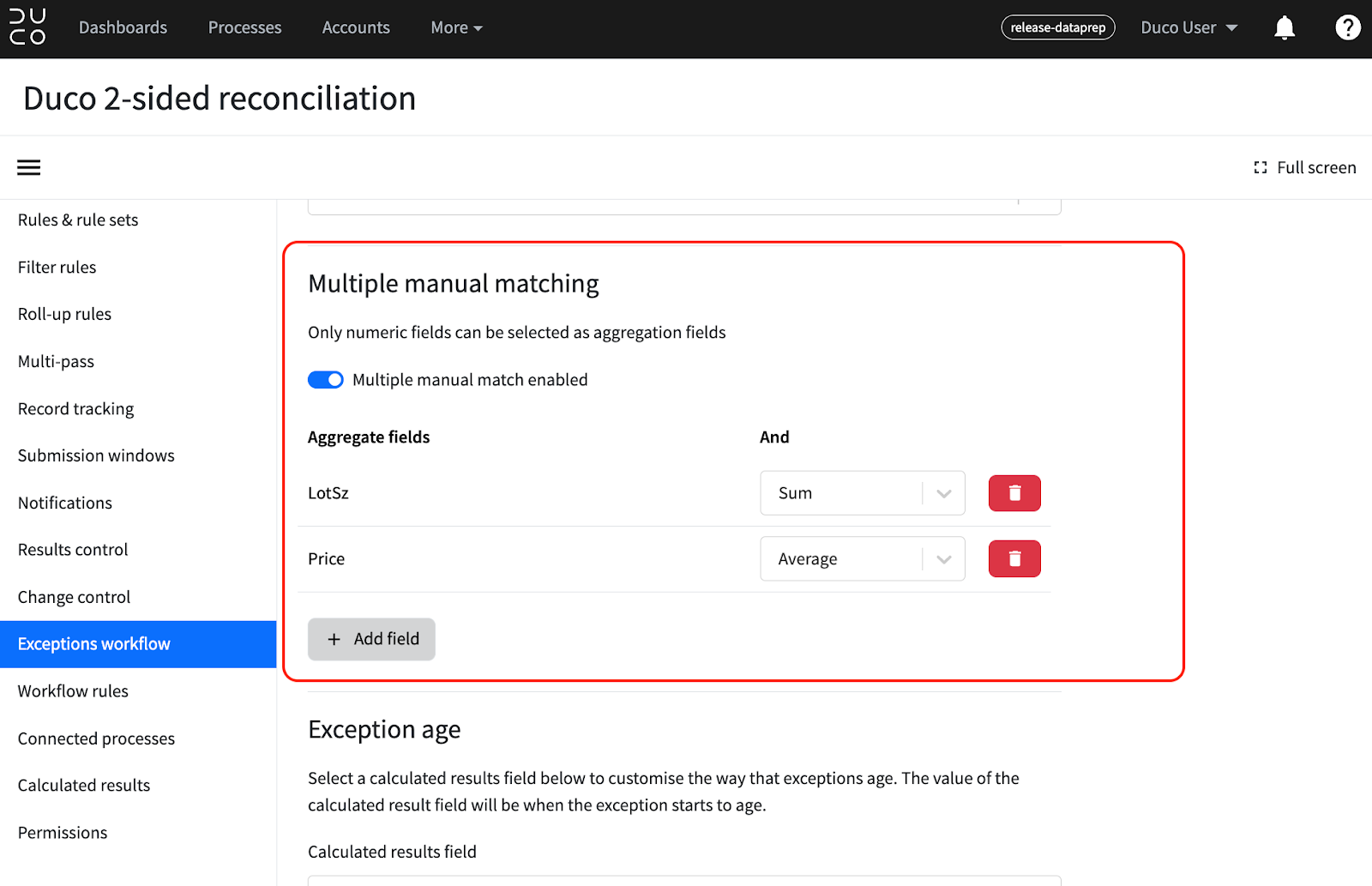 Multiple manual matching – Duco