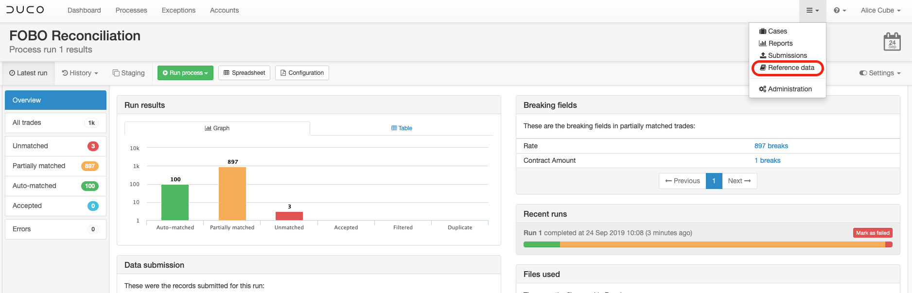 Reference data tables – Duco