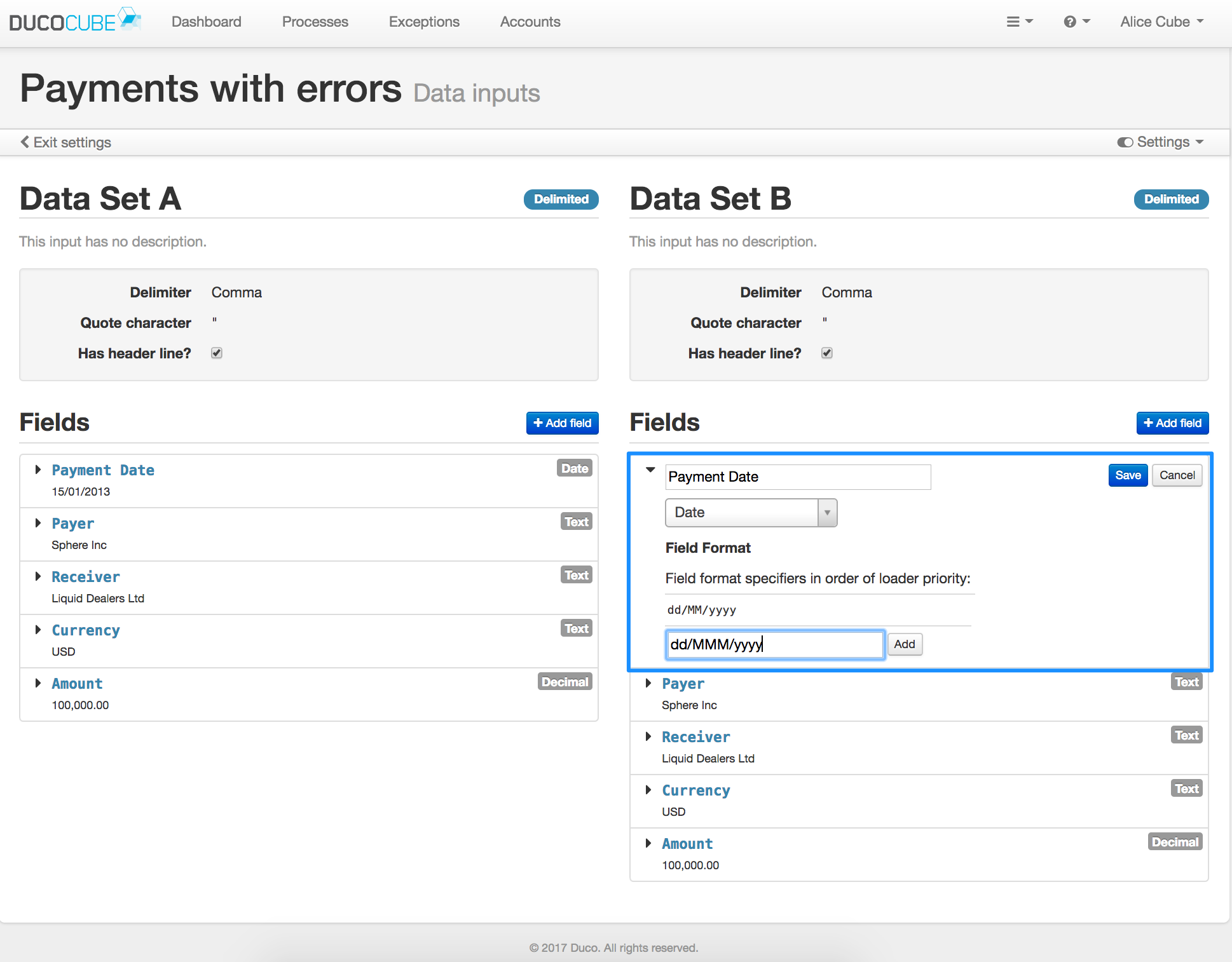Dealing with errors – Duco