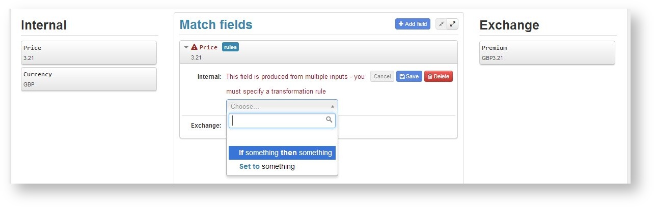 Configuring match fields – Duco