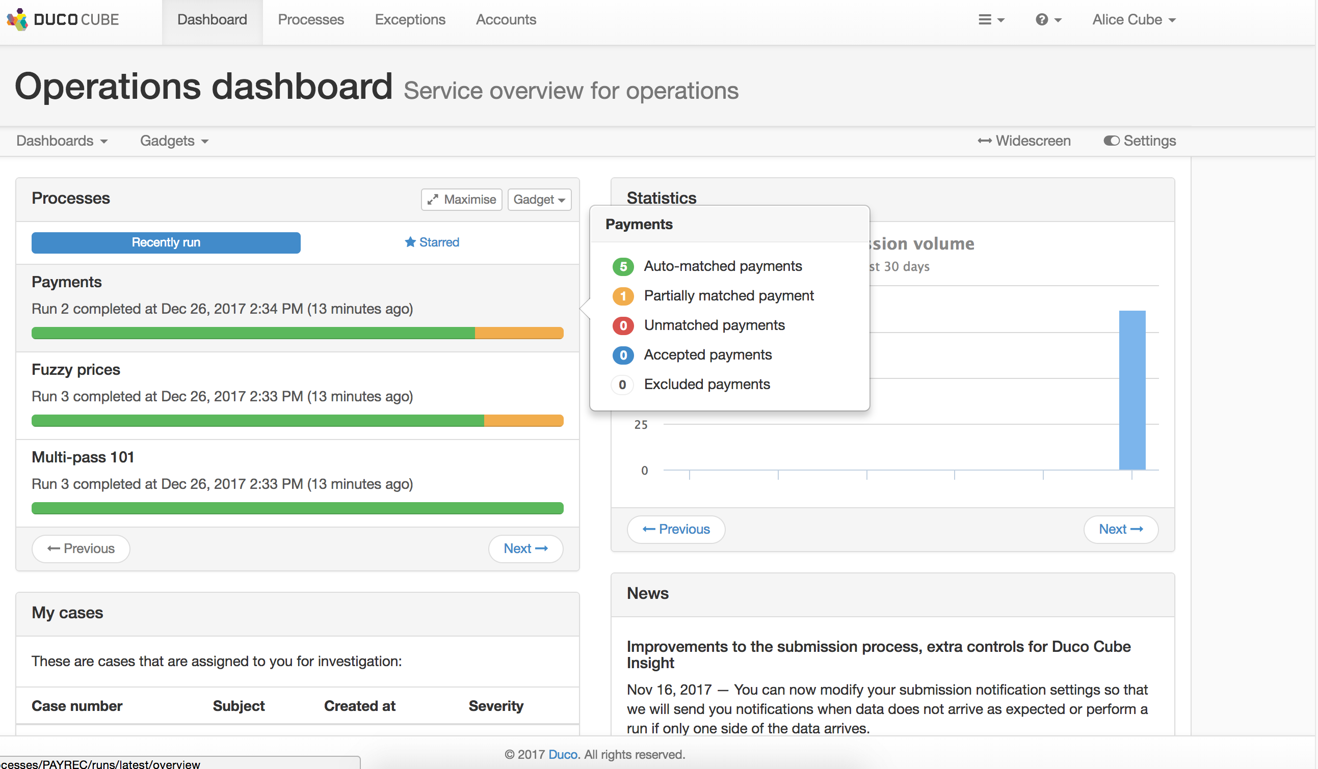 Viewing the dashboard – Duco