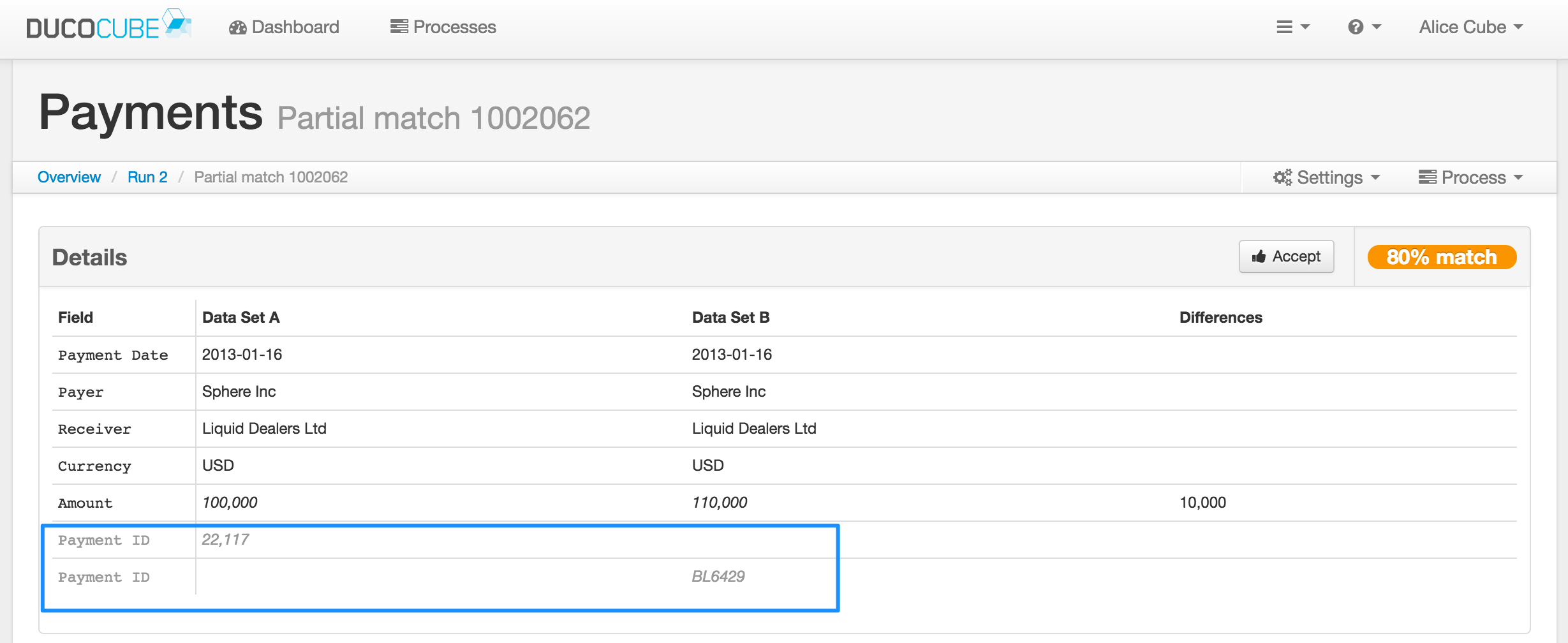 Reported fields – Duco